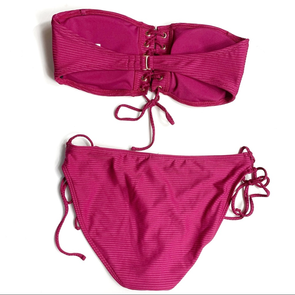 Hula Honey Ribbed Two Piece Swimsuit Bikini M/Xl - Gem